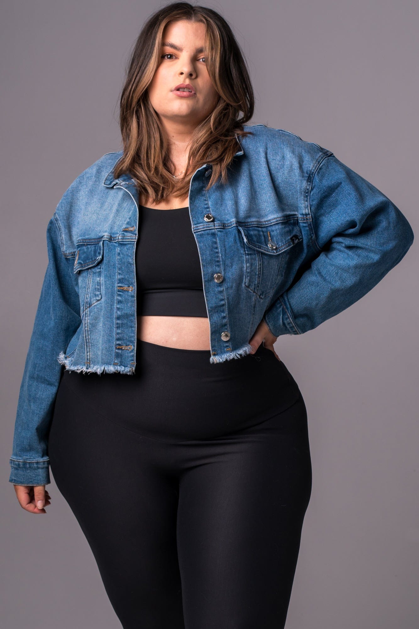 Zena Cropped Oversized Jacket | Designer | Zasha