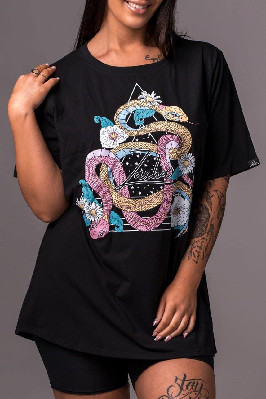Zena Oversized T-Shirt |Black | Designer | Zasha